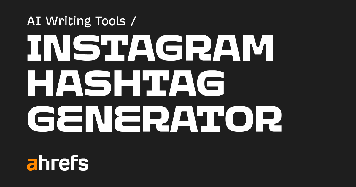 Free AI Instagram Hashtag Generator