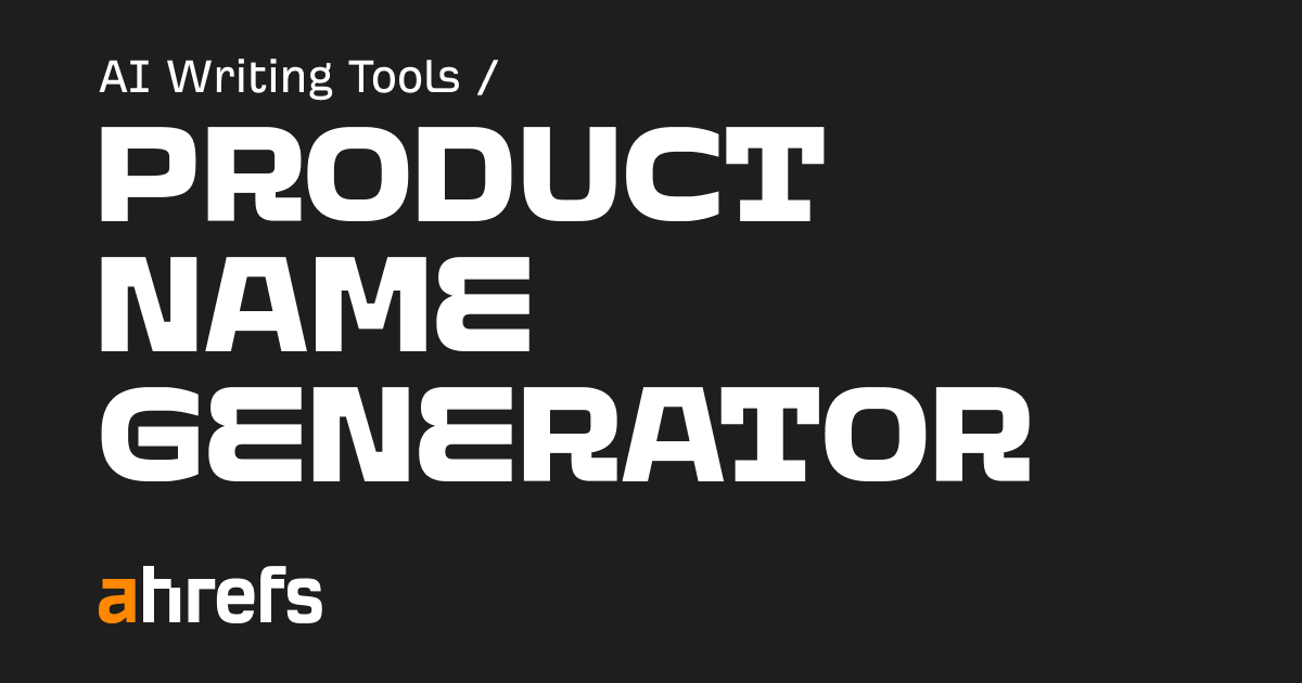 Free AI Product Name Generator